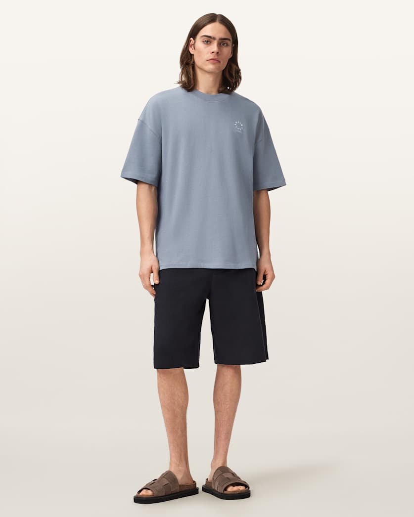 Haven Embroidered Logo Oversized T-Shirt MAYA BLUE | ALLSAINTS